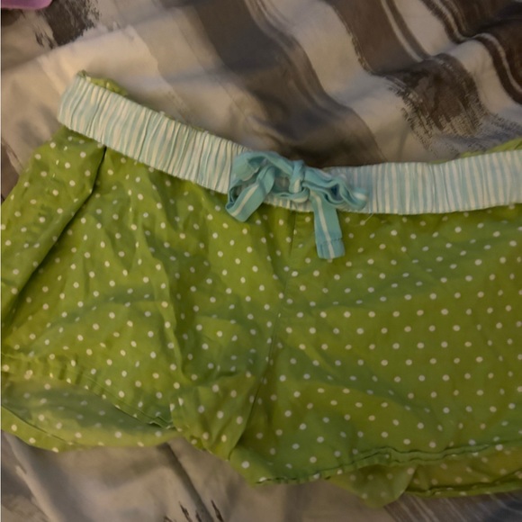 Xhilaration | Shorts | Y2k Green Polka Dot Striped Foldover Sleep ...